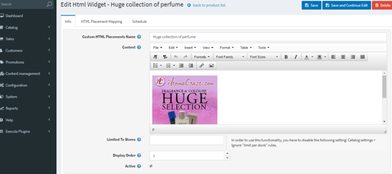 Execula Custom HTML Placements Plugin | Boost Sales | HostedMart.com - NopCommerce Plugins ...