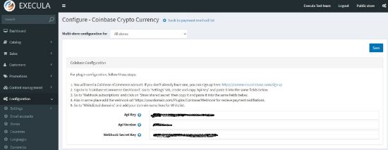 Coinbase Crypto Currency | HostedMart.com - NopCommerce Plugins, Themes and Extension Development